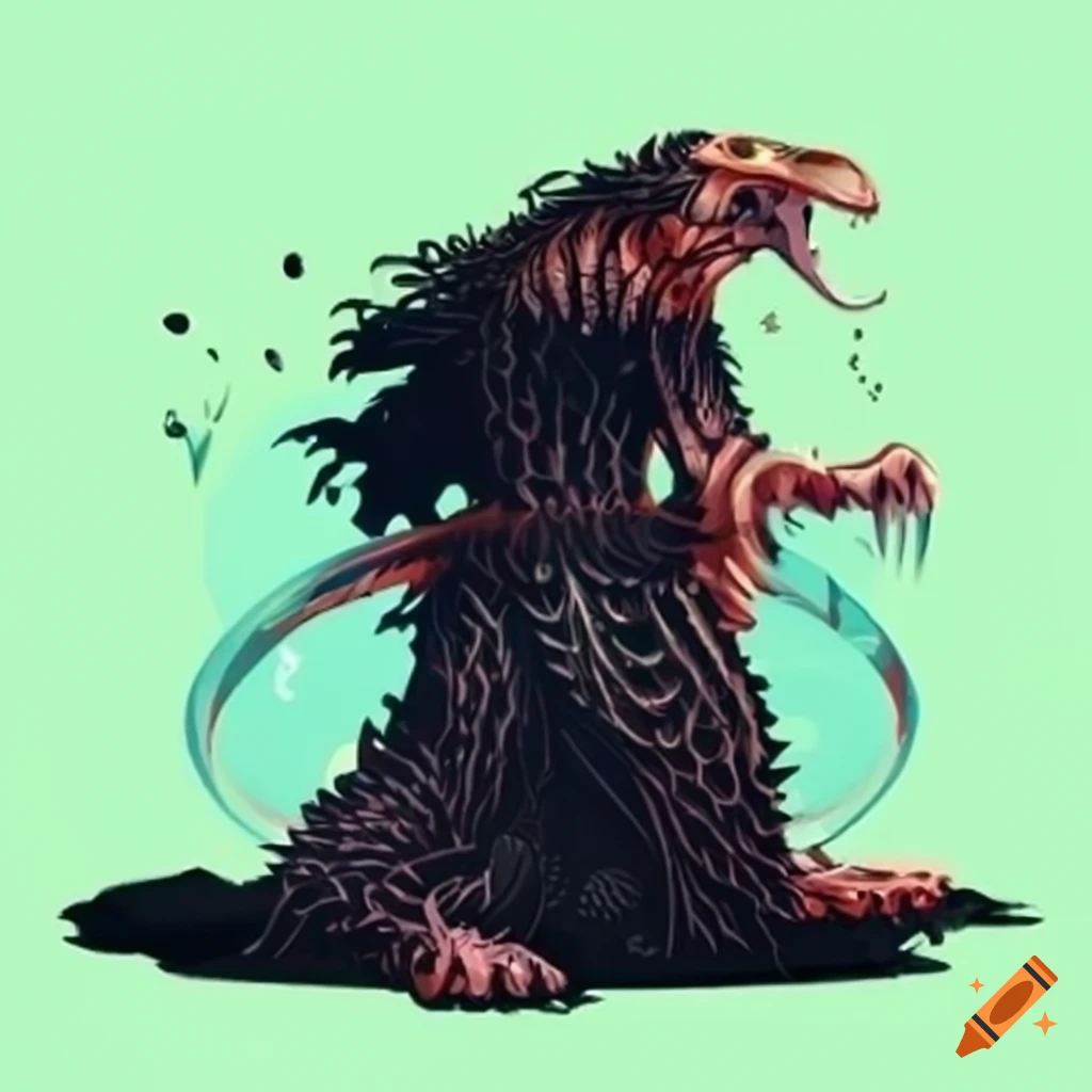 Epic battle of glorb against fierce creatures on Craiyon