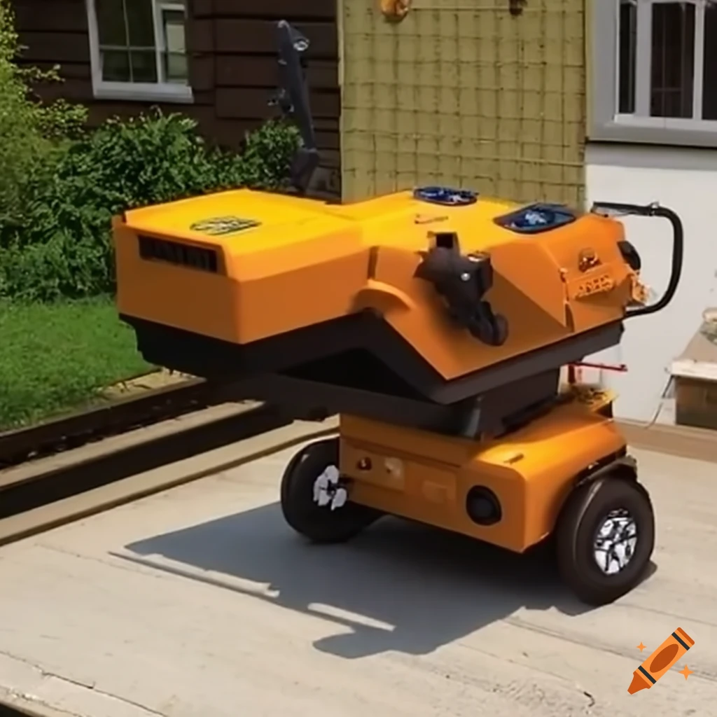 Robots working in a yard on Craiyon