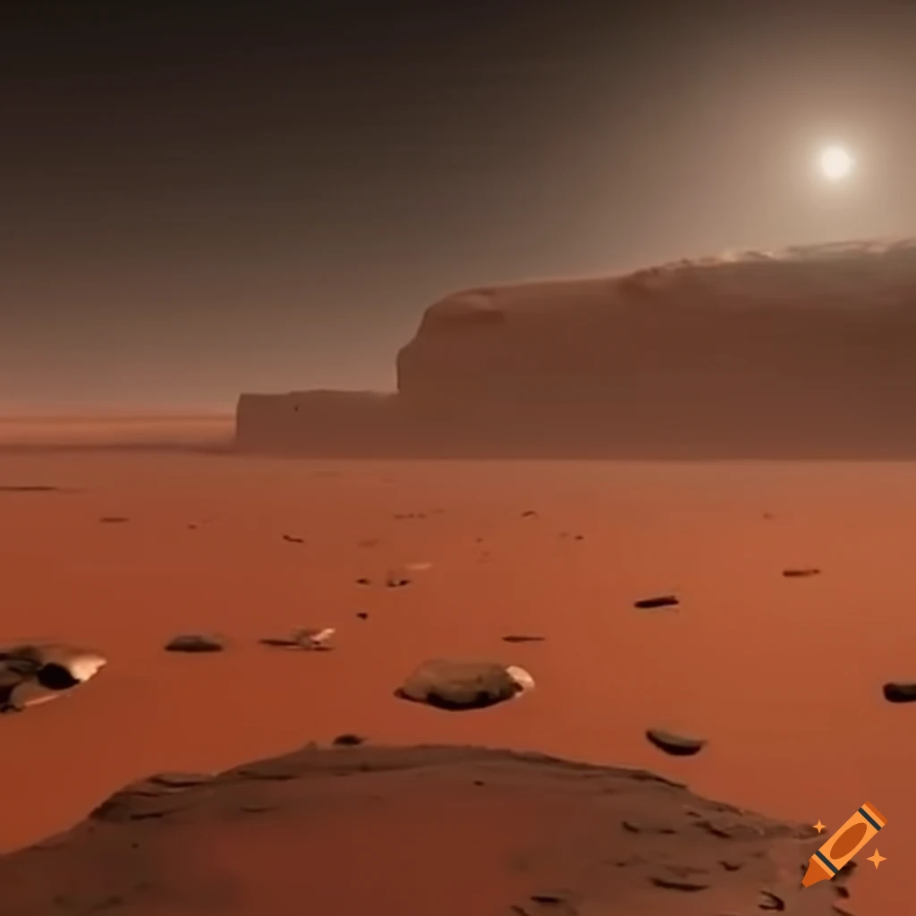 Mars landscape on Craiyon