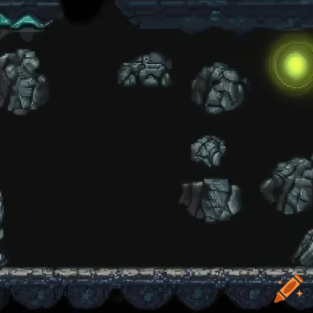 High contrast tiles from metroid zero mission game