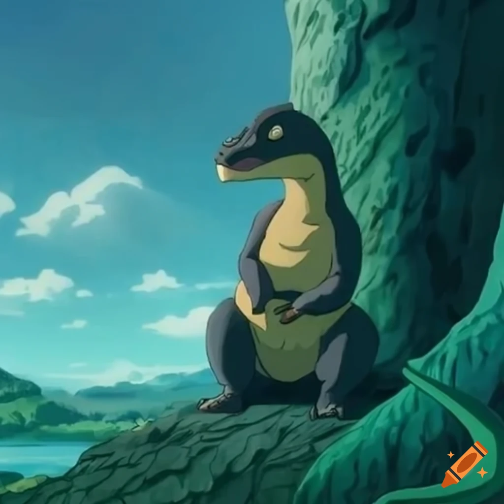 Studio ghibli dinosaur artwork on Craiyon