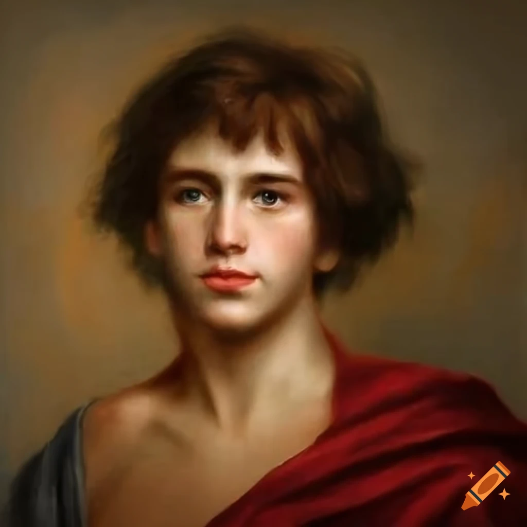 Monet oil painting of a confident male god on Craiyon