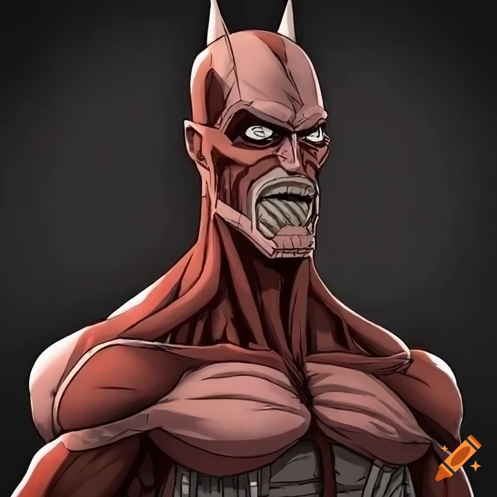 Art of giant Batman in Attack on Titan style on Craiyon