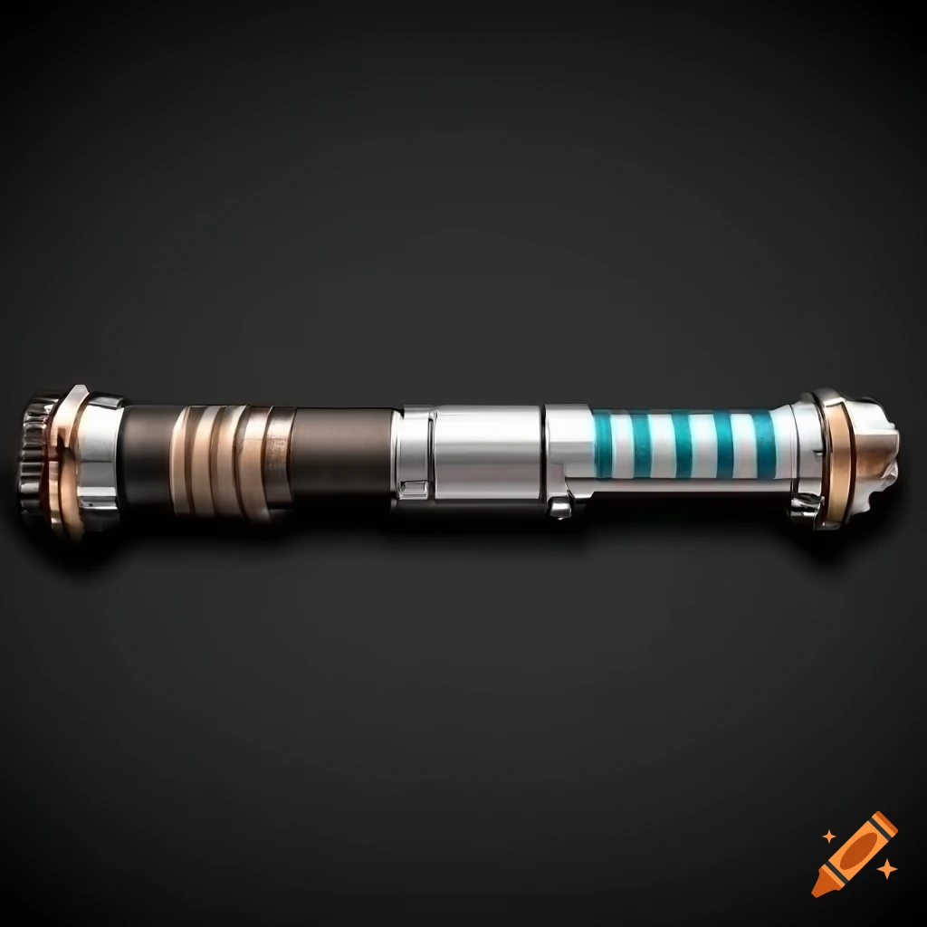 Detailed lightsaber hilt with black and bronze features on Craiyon