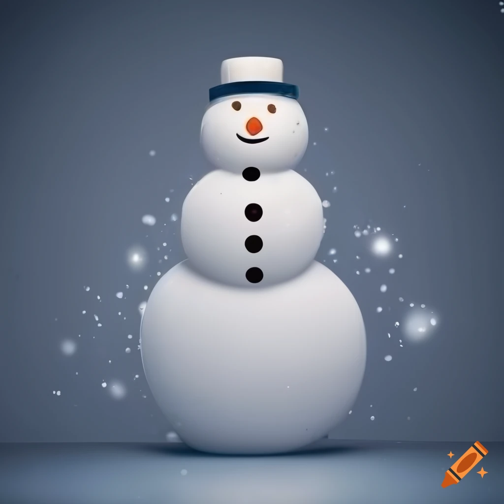 Sad snowman on Craiyon