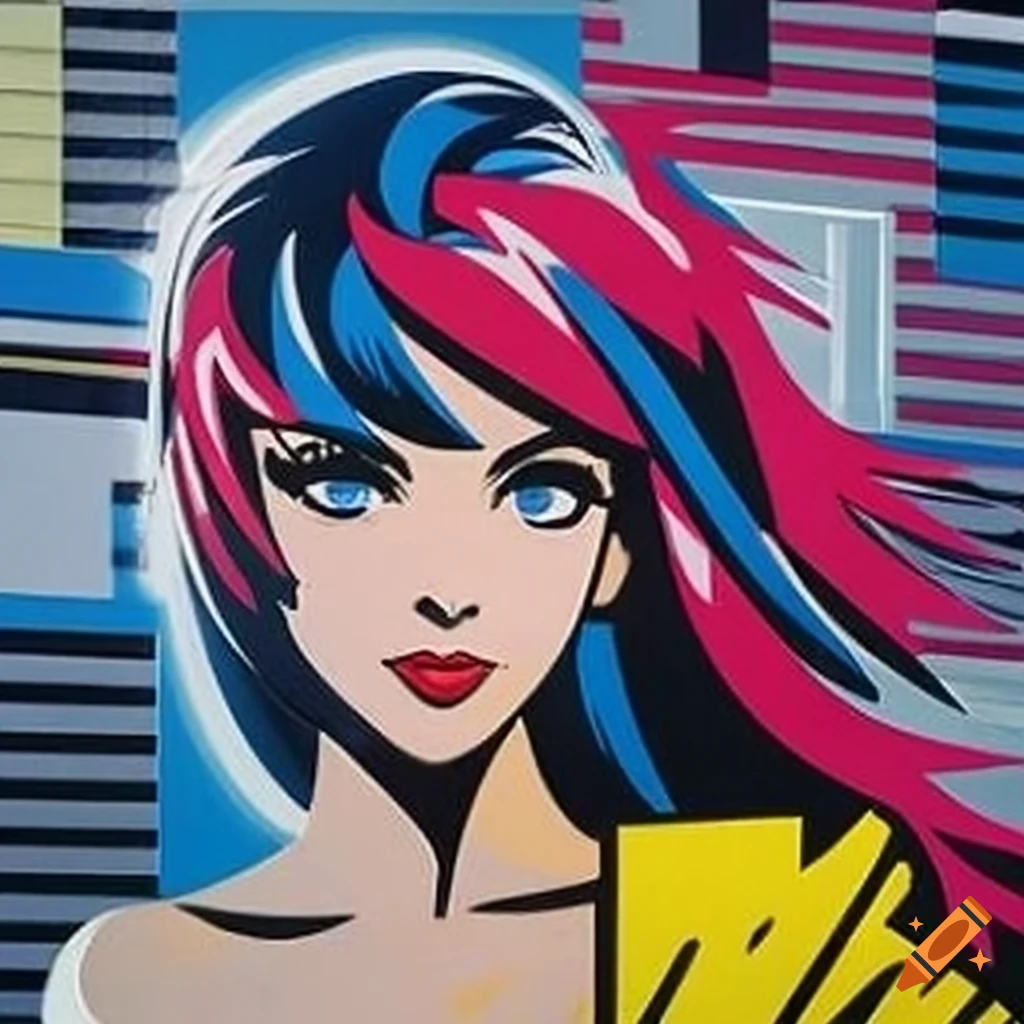 Vibrant anime-style street art pop art collage artwork on Craiyon