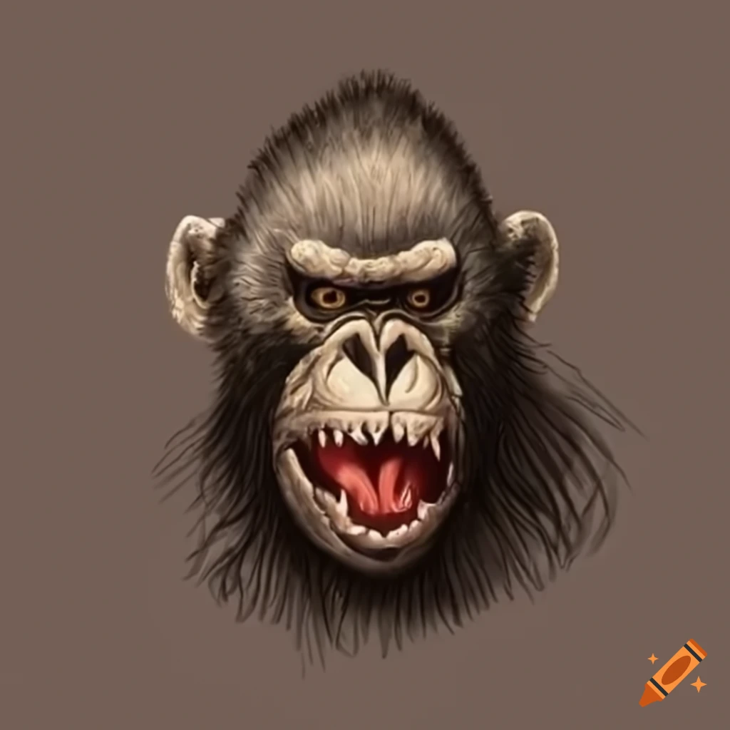 Smooth-brained ape on Craiyon