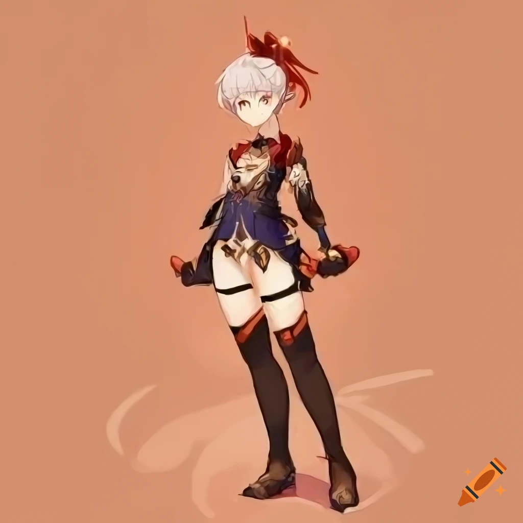 Concept art of a character from Genshin Impact on Craiyon