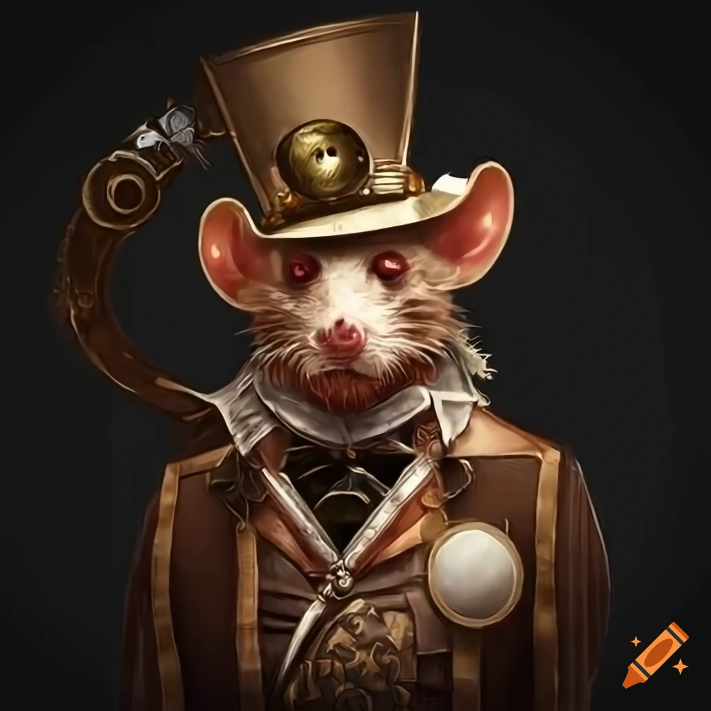 Skaven rat man, the imperial cheesemaker with a fancy hat on Craiyon