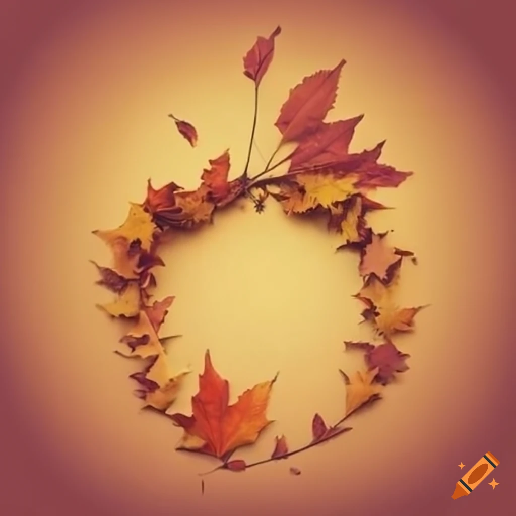 Autumn leaf crown with fallen leaves on Craiyon