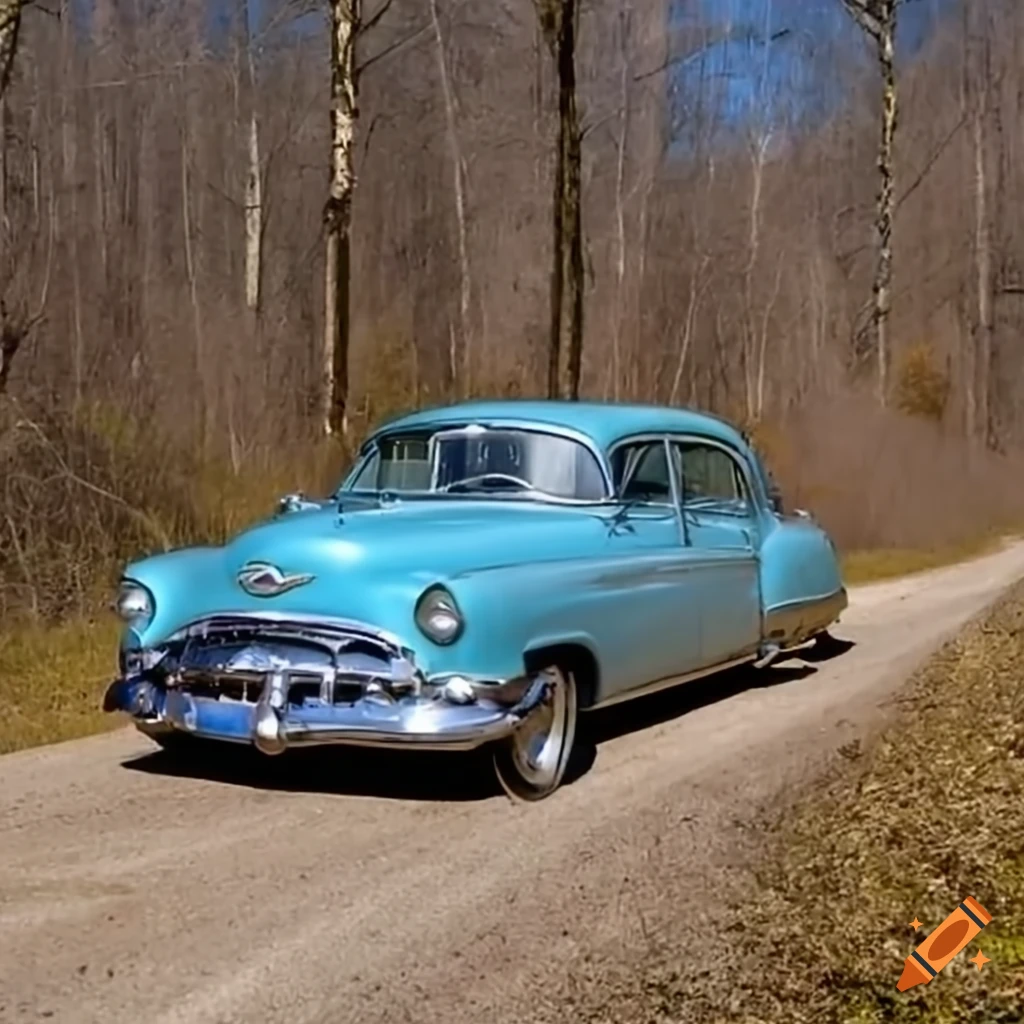 Scruffy old car driving past slowly on Craiyon
