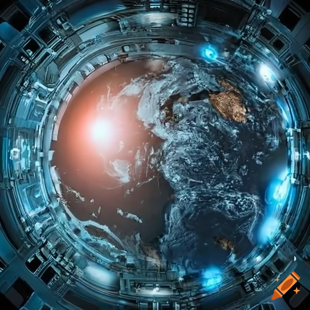 Mechanical earth with intricate details on Craiyon