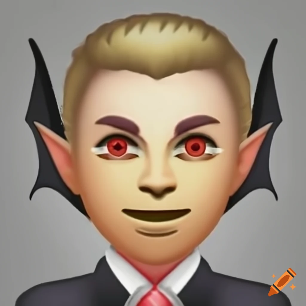 Emoji of a cute blonde male vampire