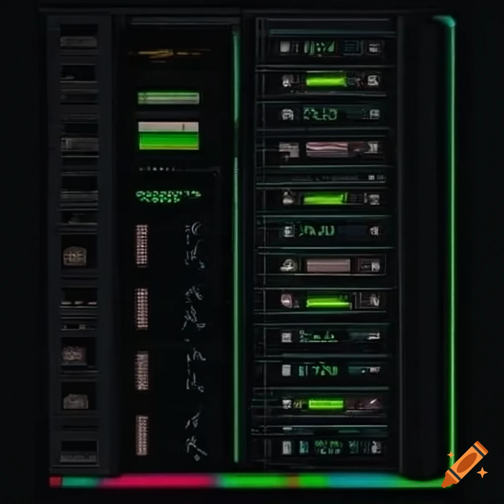 Labeled server equipment on Craiyon