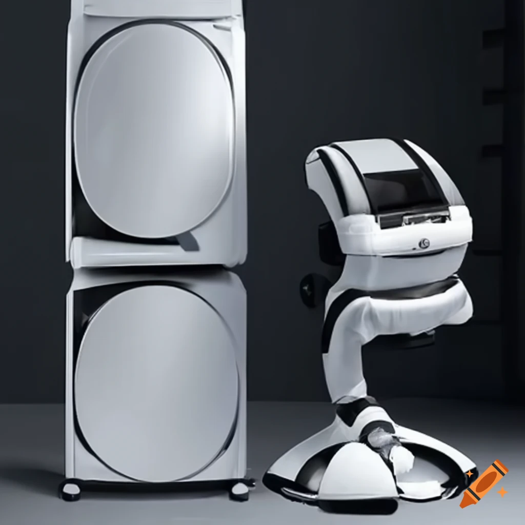 Futuristic laundry folding robot on Craiyon