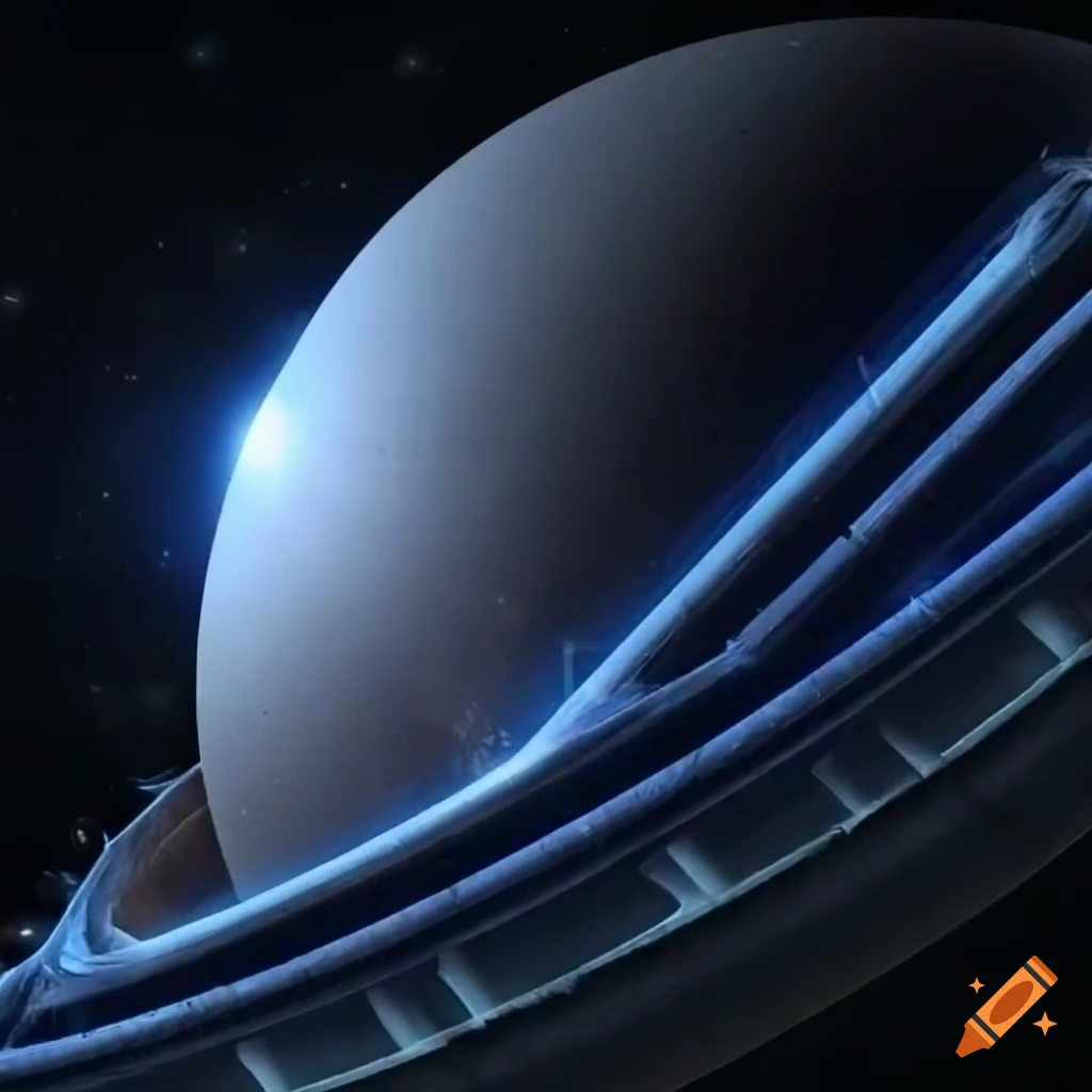 Concept art of a massive dyson sphere in sci-fi setting on Craiyon