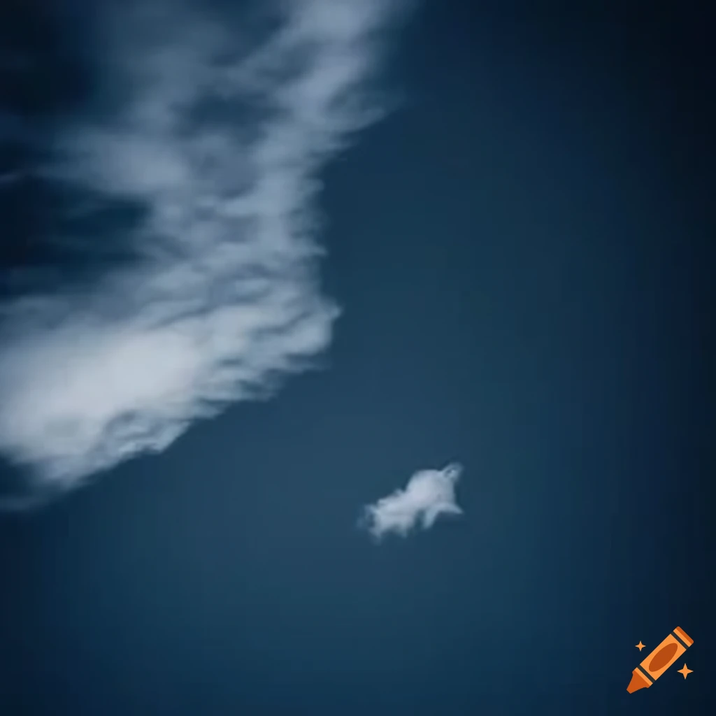 Surreal image of person holding onto a cloud on Craiyon