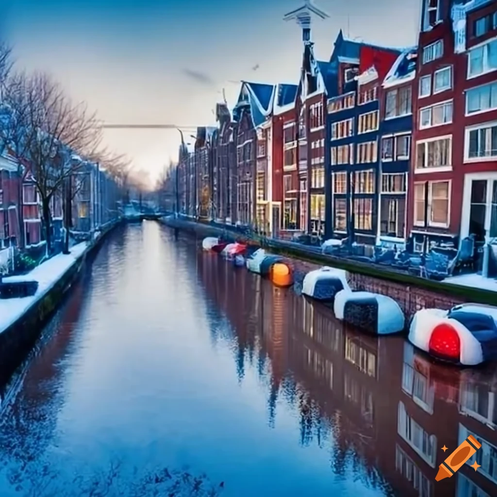 Futuristic house in winter with sustainable energy features on Craiyon