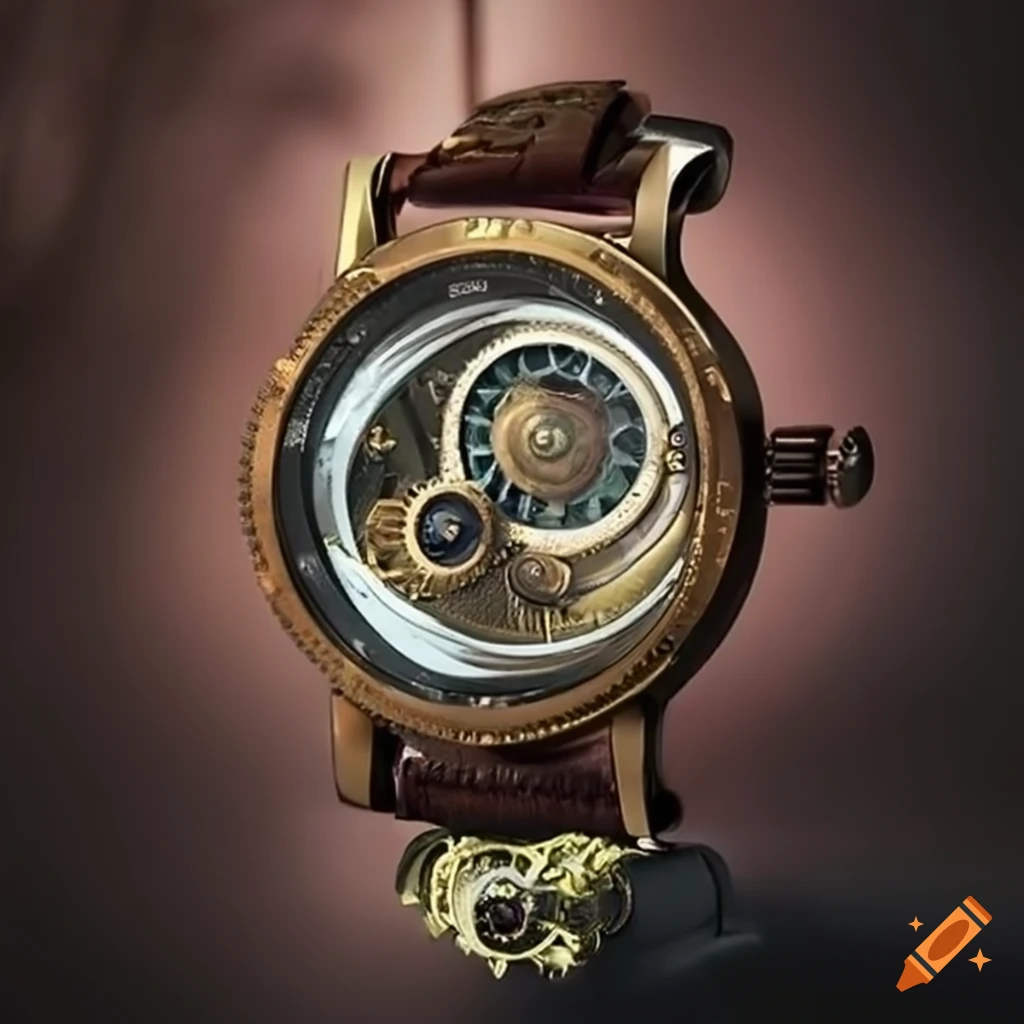 Intricate steampunk smartwatch on Craiyon