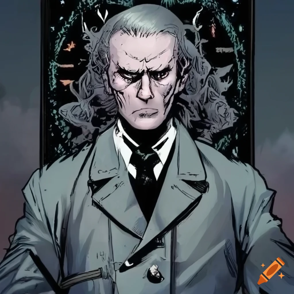 Front page of a murdoch mysteries comic on Craiyon