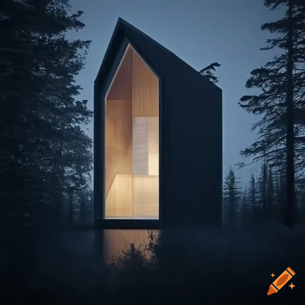 Minimalist tower cabin architecture on Craiyon