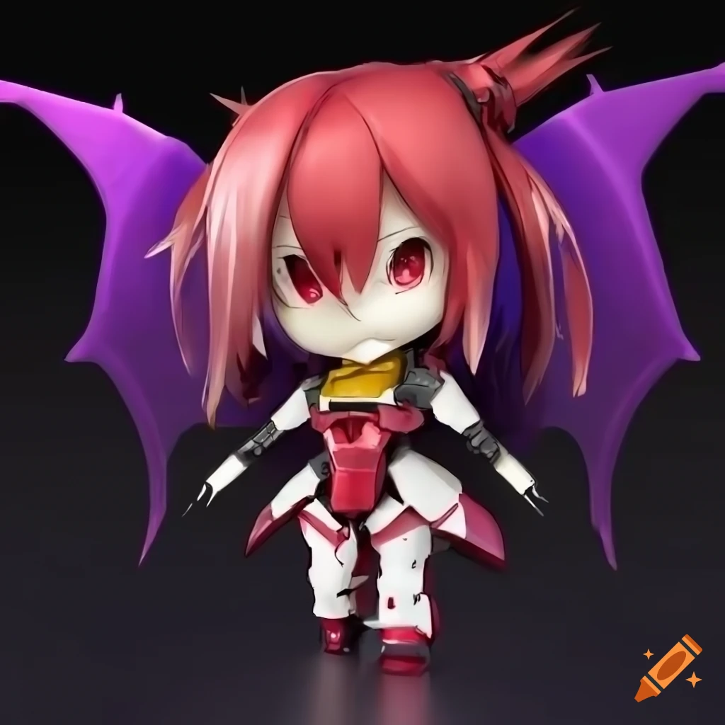 Artwork of teto kasane merged with a gundam robot on Craiyon