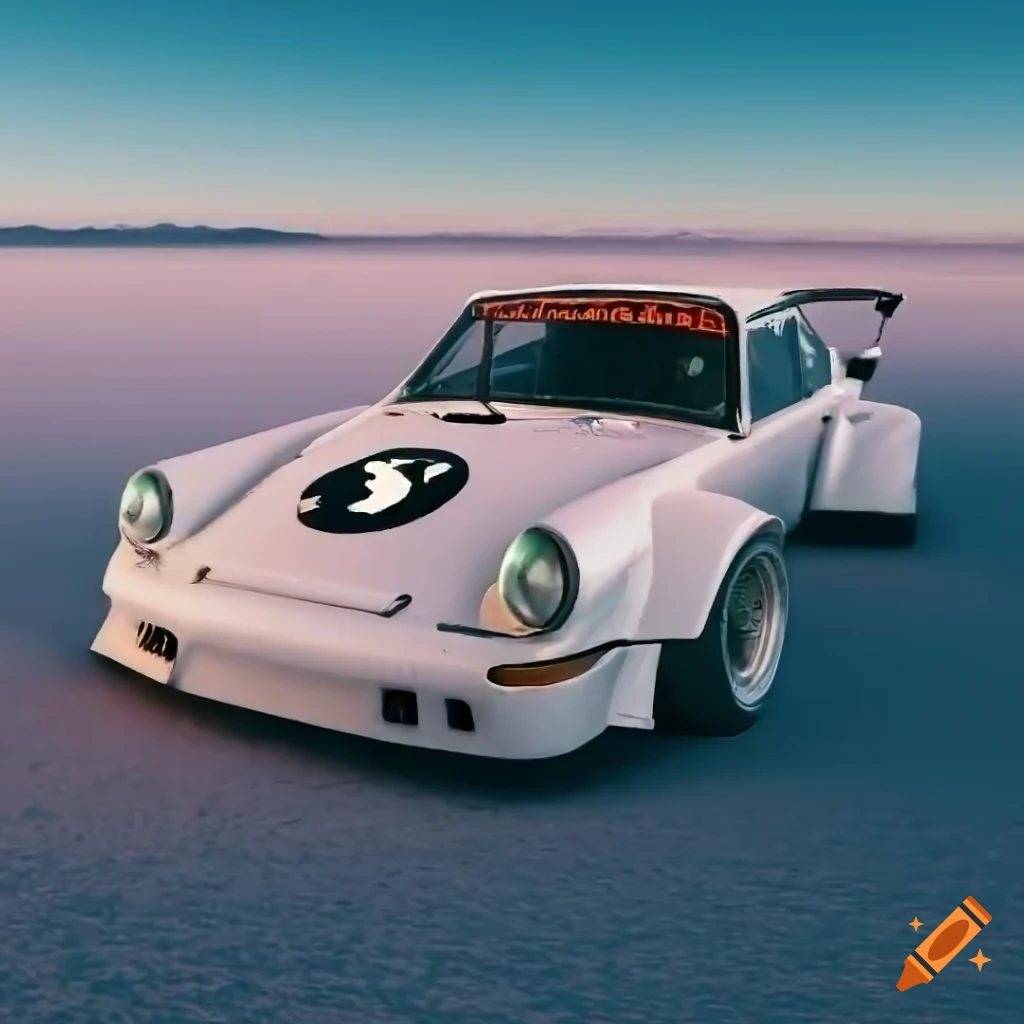 Hokusai style porsche 911 rally car in the atlas mountains of morocco ...