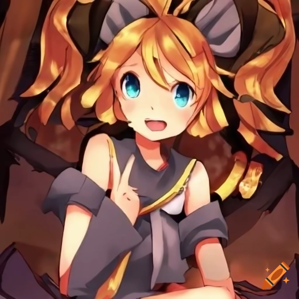 Vocaloid artwork of teto and rin kagamine fusion on Craiyon