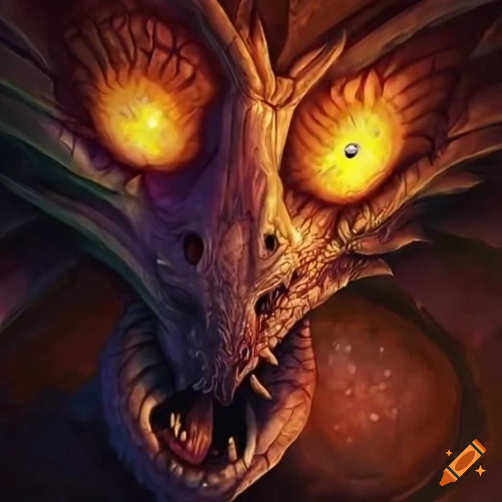 Dragon with a single eye in the center of its face