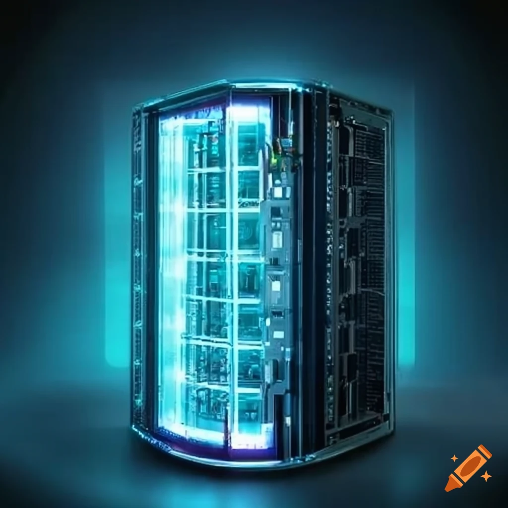 Futuristic supercomputer in high definition on Craiyon