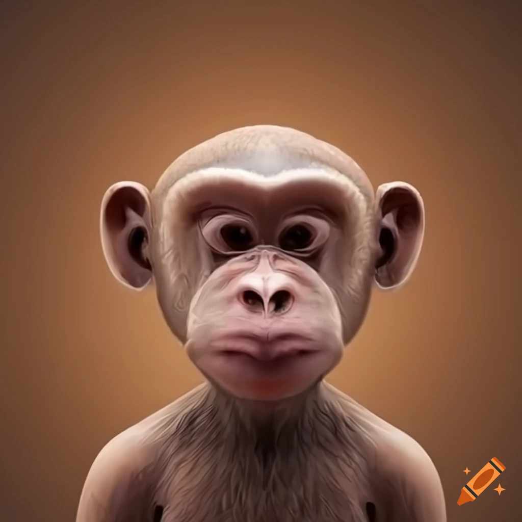Monkey animated NFT on Craiyon