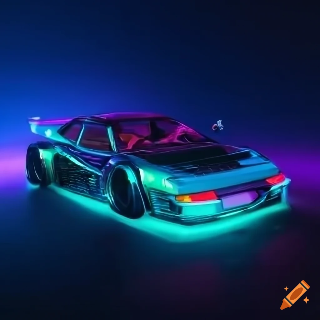 Cyberpunk vintage ferrari testarossa with liberty walk body kit on Craiyon