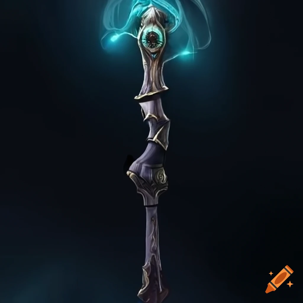 Magical mythic staff on Craiyon