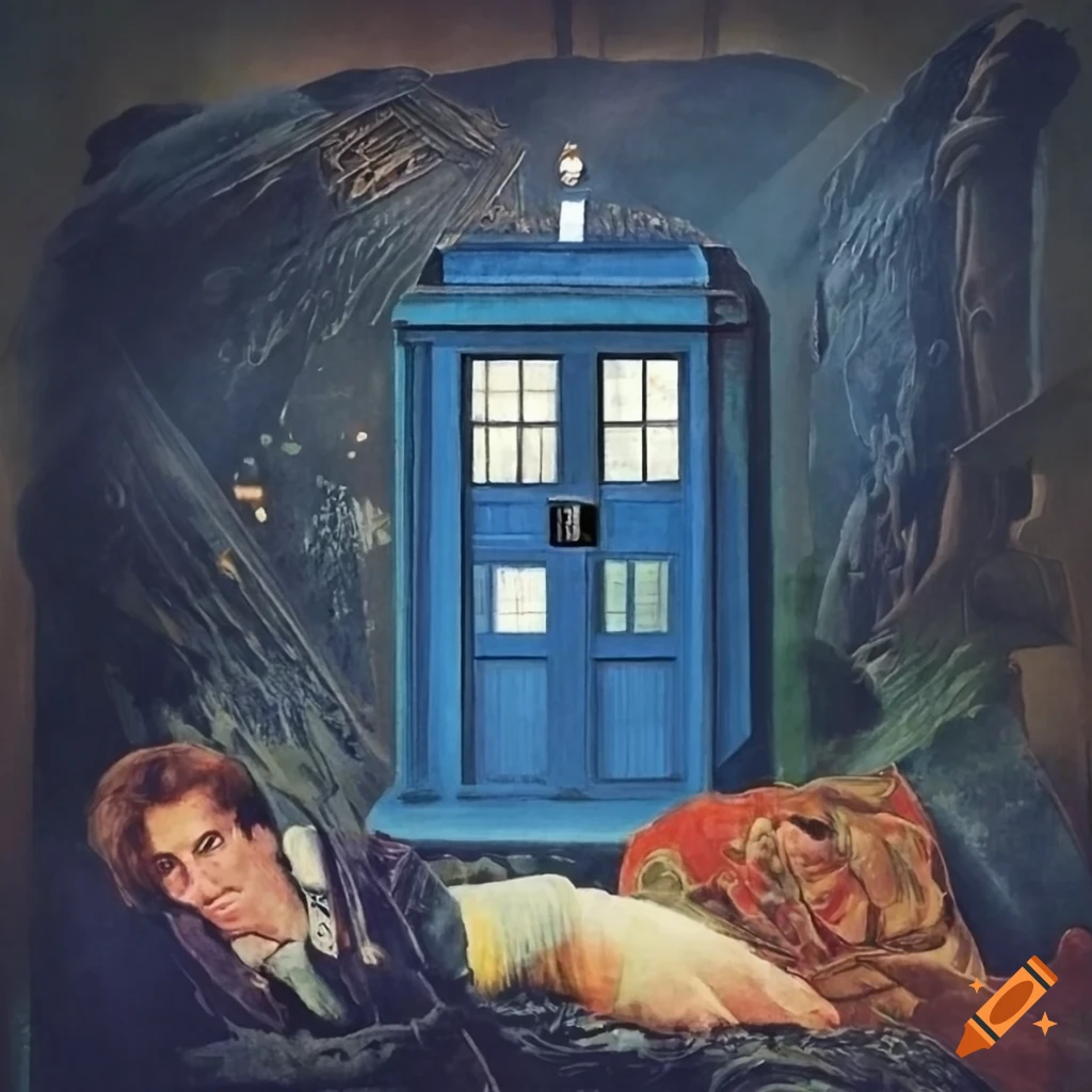 60s collage movie poster painting for doctor who on Craiyon