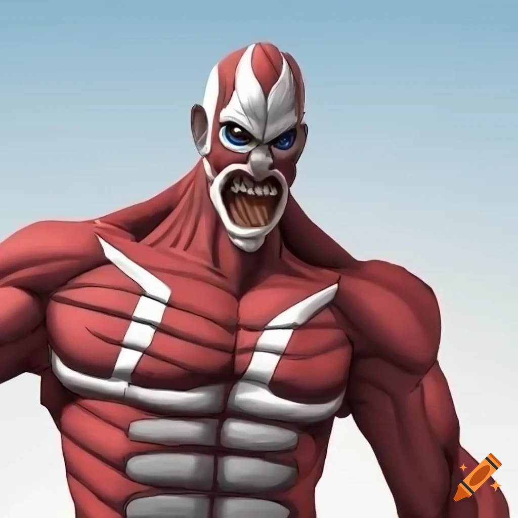 Artwork of Super Mario Bros characters as colossal titans on Craiyon