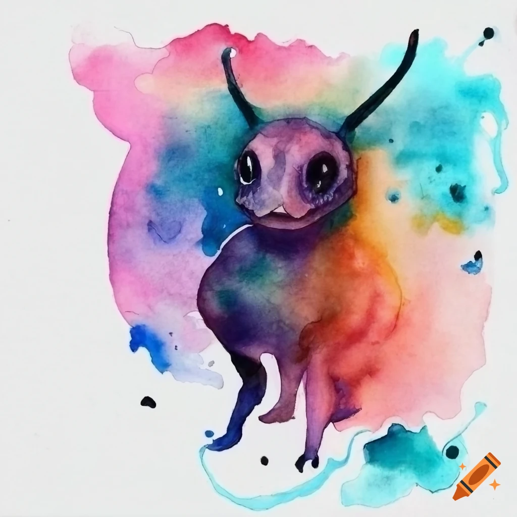 Watercolor painting of a docile creature