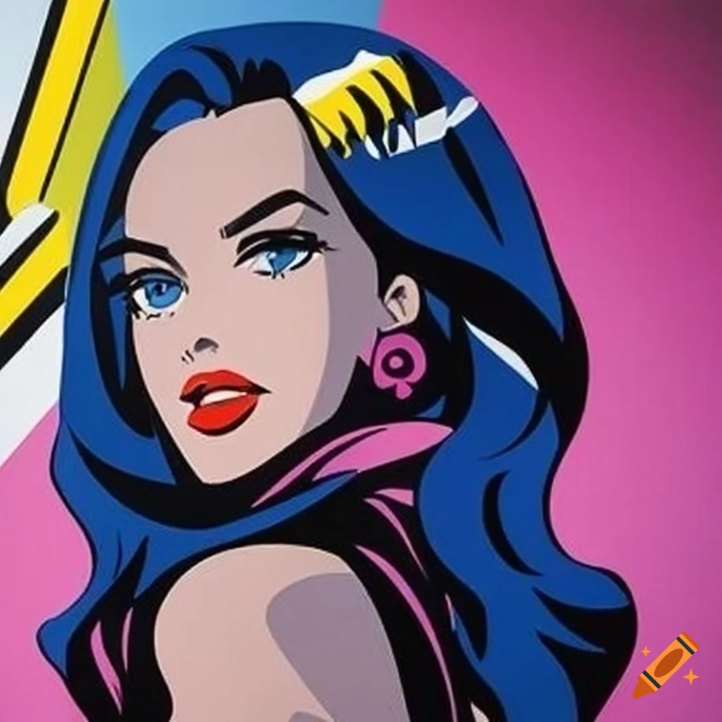 Colorful pop art street art with anime influence on Craiyon