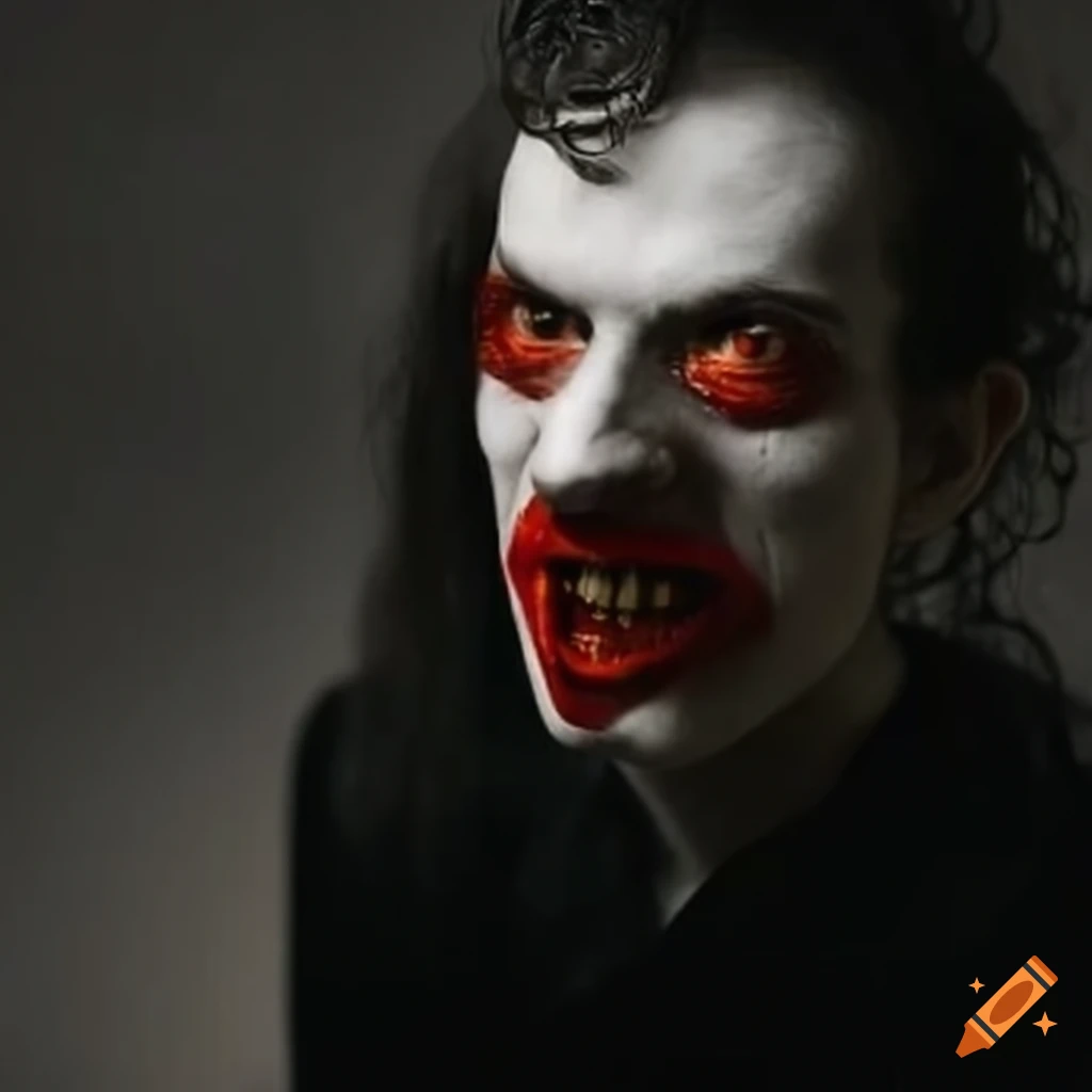 Spooky vampire portrait in 'van gogh style'