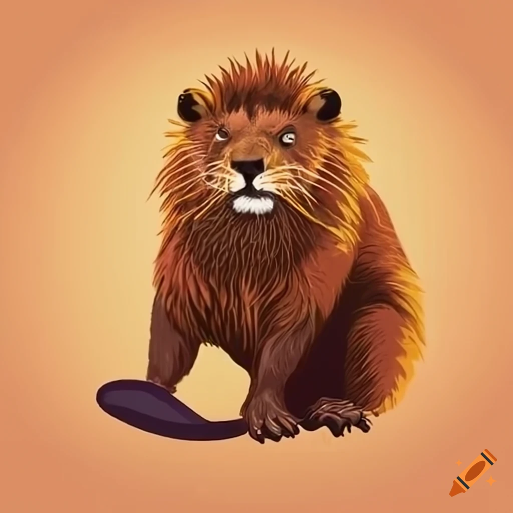 Image of a beaver and lion hybrid on Craiyon