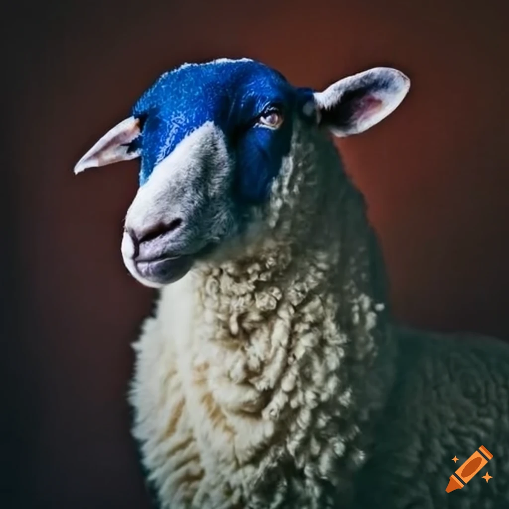 Blue liquid sheep on Craiyon