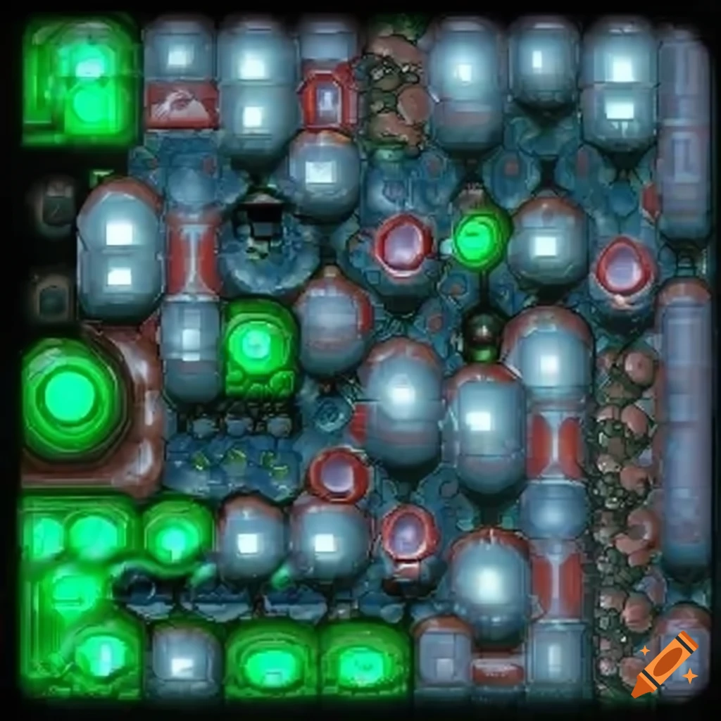 2d tiles of metroid tourian bubble level on Craiyon