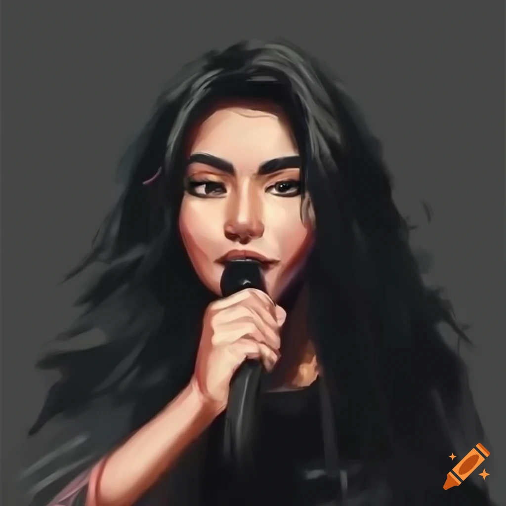 Sketch of a rock band singer on Craiyon