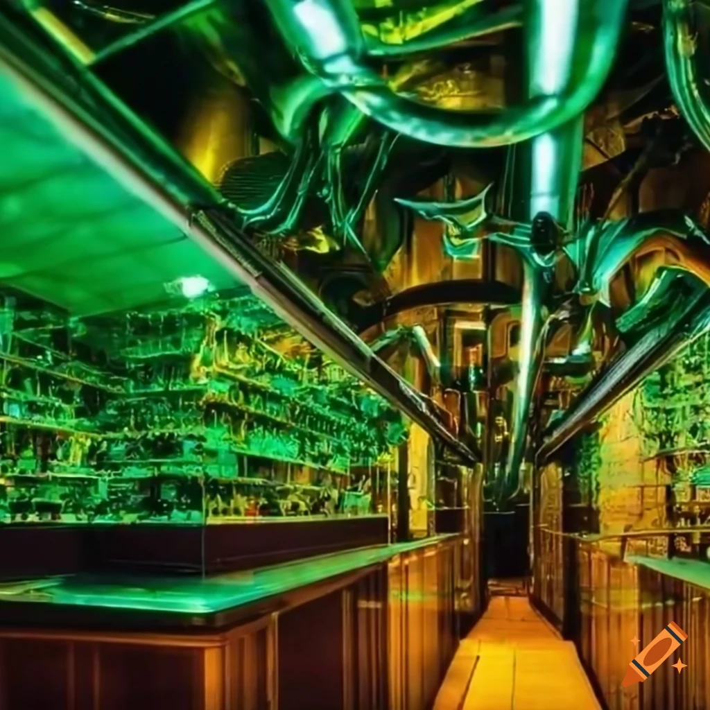 Brightly lit cannabis retail store and steel factory workshop