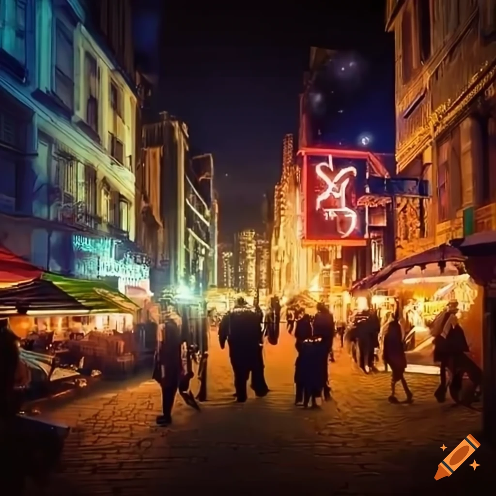 Busy market place scene on Craiyon