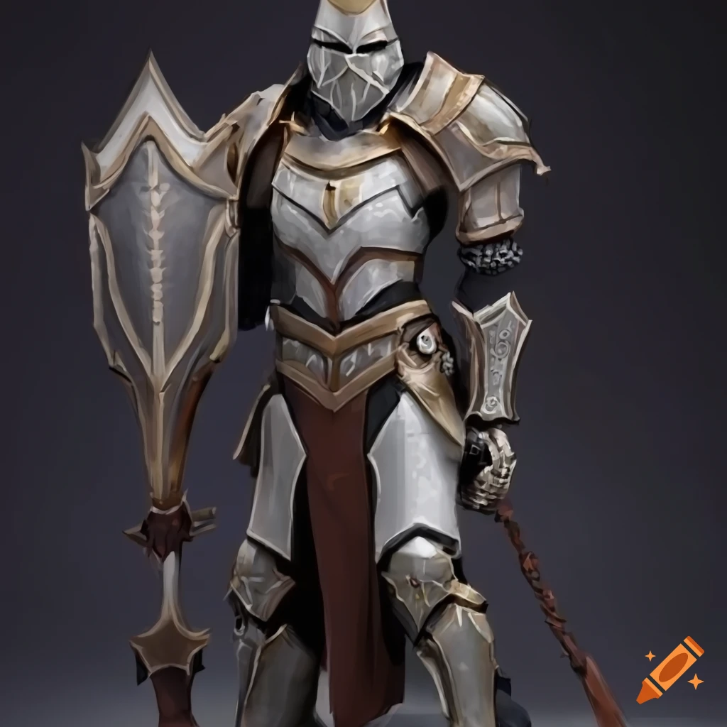 Artwork of a warforged paladin