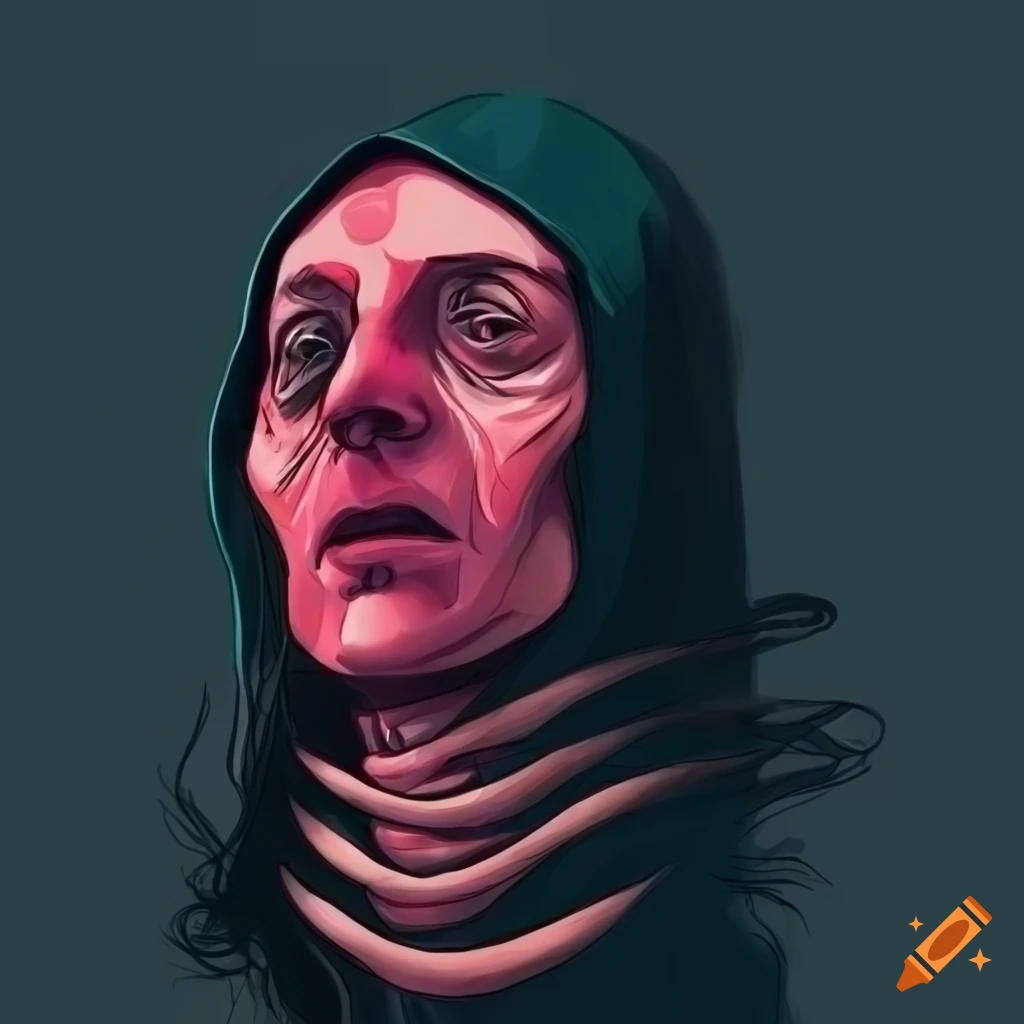 Cultist in robe on Craiyon