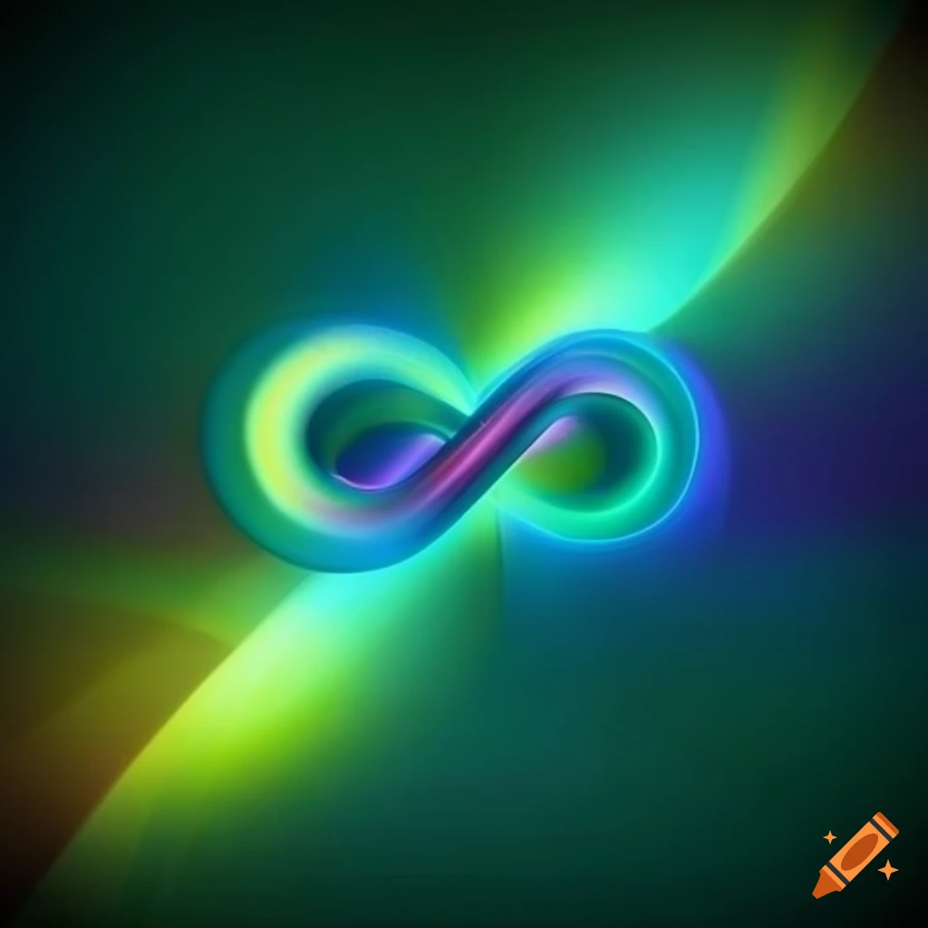 Vibrant infinity symbol merging with nature