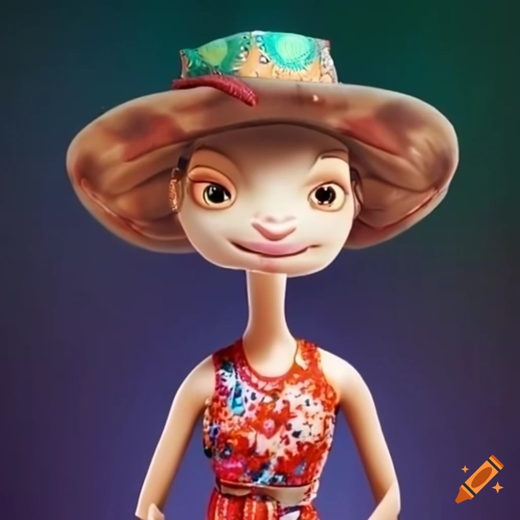 Rango and Barbie in colorful outfits on Craiyon