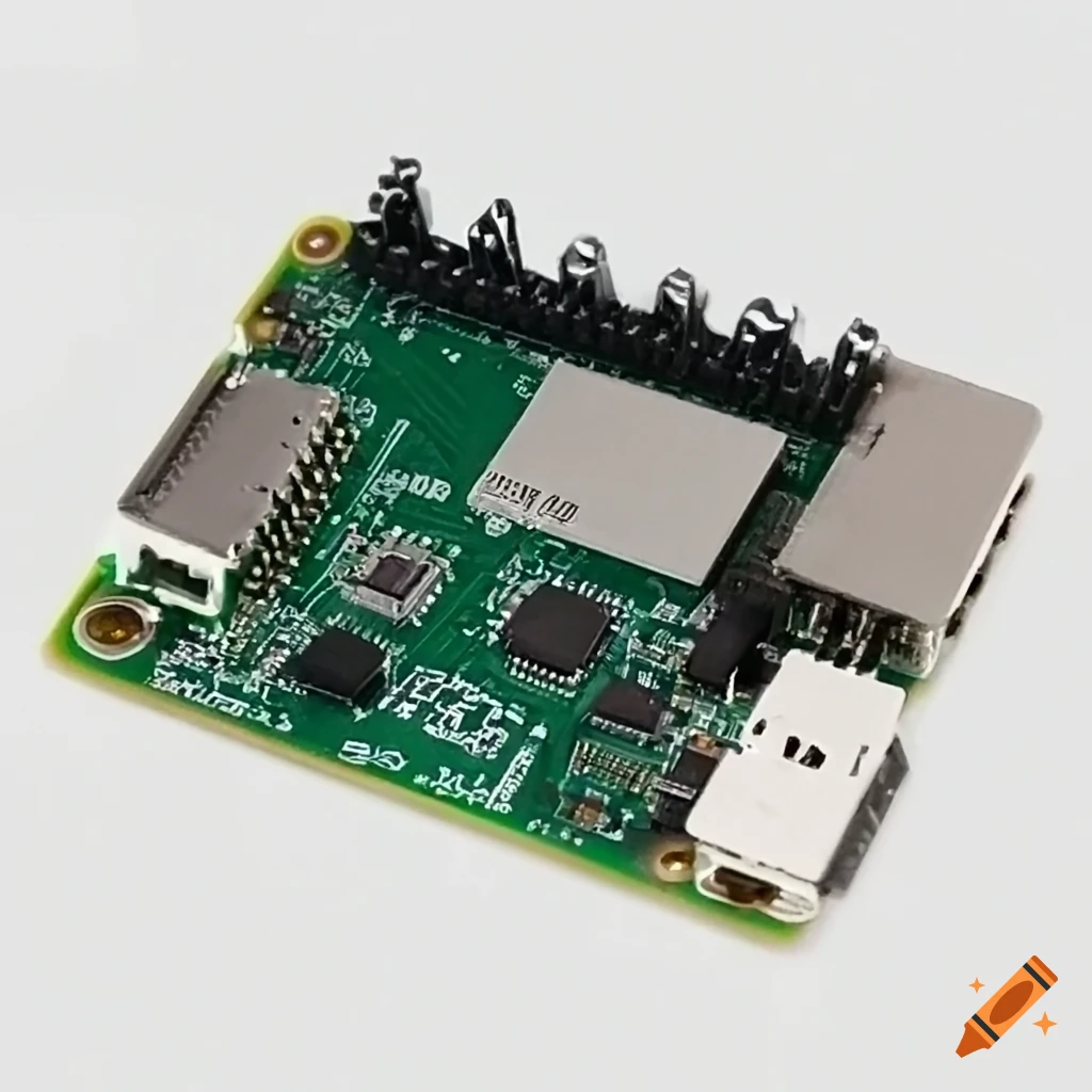 Raspberry pi logo on a tech background on Craiyon