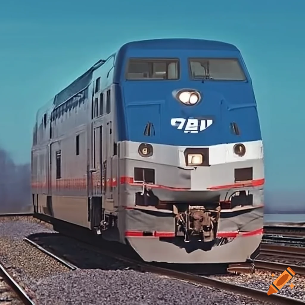 Amtrak P42 locomotive on Craiyon